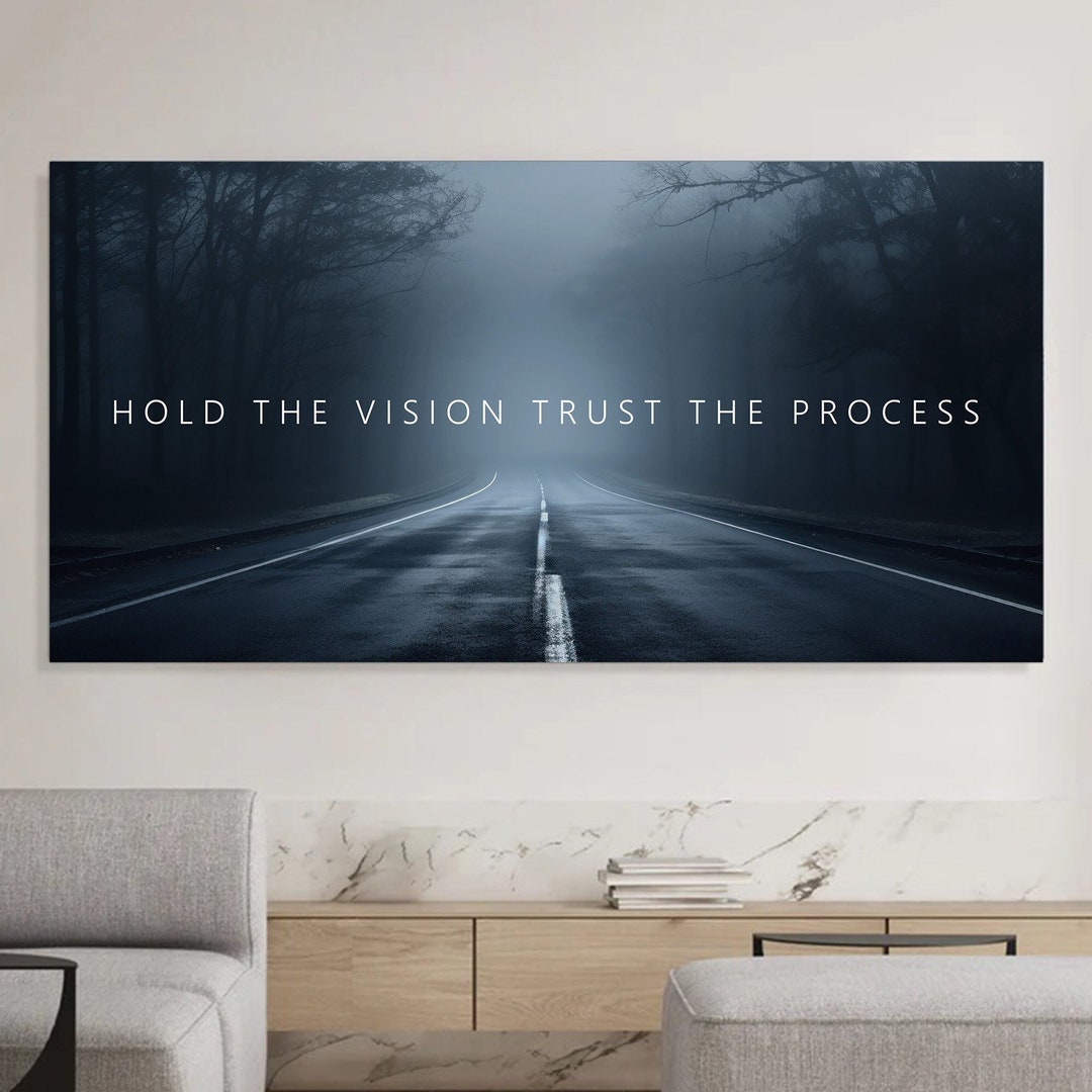 Hold the Vision Trust the Process Canvas Inspirational Quotes Wall Art ...