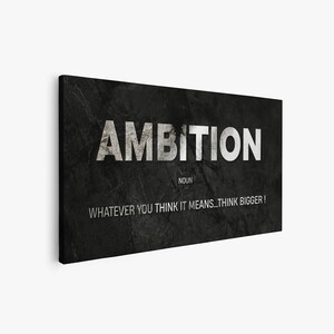 Ambition Print Inspirational Wall Art for Office Decor Success Mindset ...