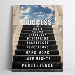 Success Wall Art Motivational Canvas for Office Framed Prints ...