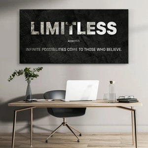 Limitless Definition Print Motivational Wall Art for Office Decor ...