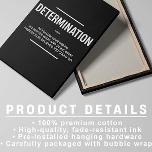 Determination Poster Definition Prints Motivational Canvas Wall Art for ...