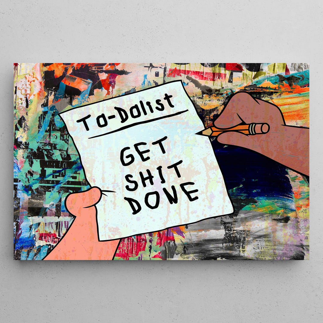 Get Shit Done Poster to Do List Motivational Wall Art for Entrepreneur ...