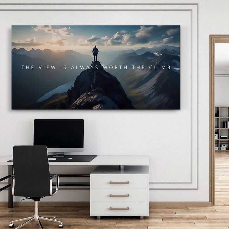 The Best View Inspirational Wall Art for Office Decor Entrepreneur ...