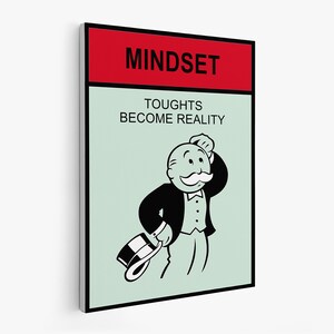 Mindset Wall Art Motivational Quote for Office Decor Entrepreneur Gift ...