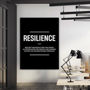 Resilience Poster Inspirational Quotes Canvas Minimalist Definition ...