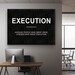 Execution Definition Wall Art Office Decor, Motivational Wall Art Quote ...