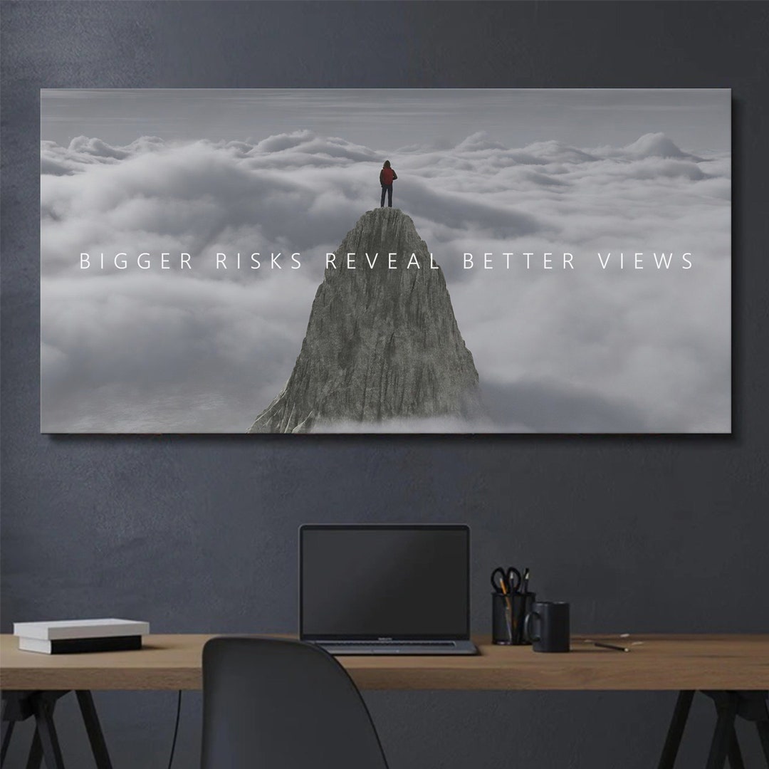 Take Risks Quotes Motivational Wall Art for Office Decor Gifts for ...