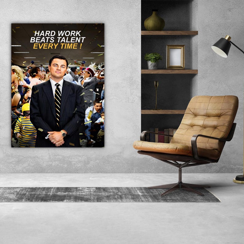 Hard Work Beats Talent Poster Motivational Quotes Wall Art for ...