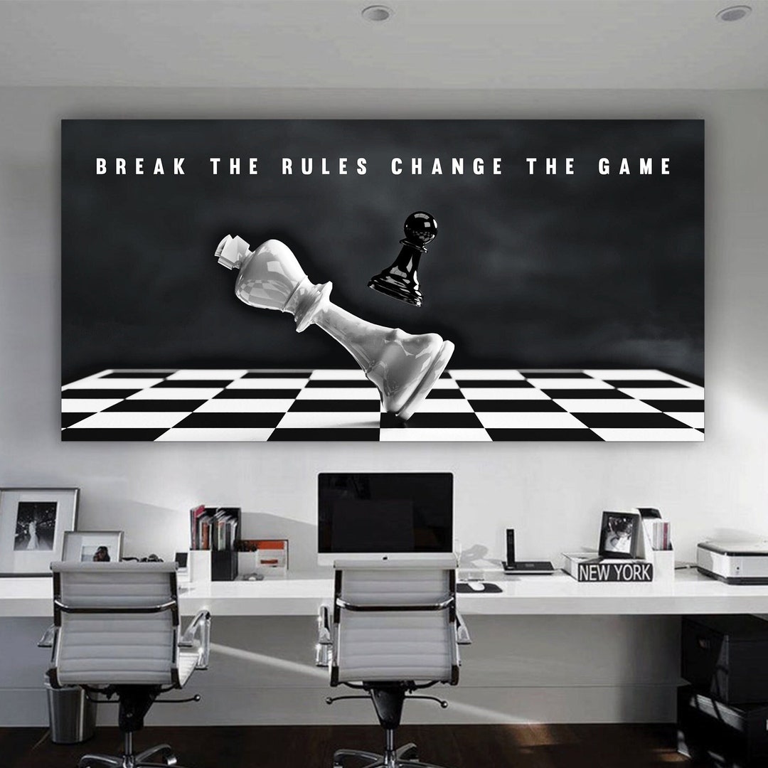 Motivational Chess Wall Art Modern Entrepreneur Canvas Office Wall Art ...