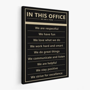 Team Work Poster for Office Wall Art Inspirational Sign for Work Team ...