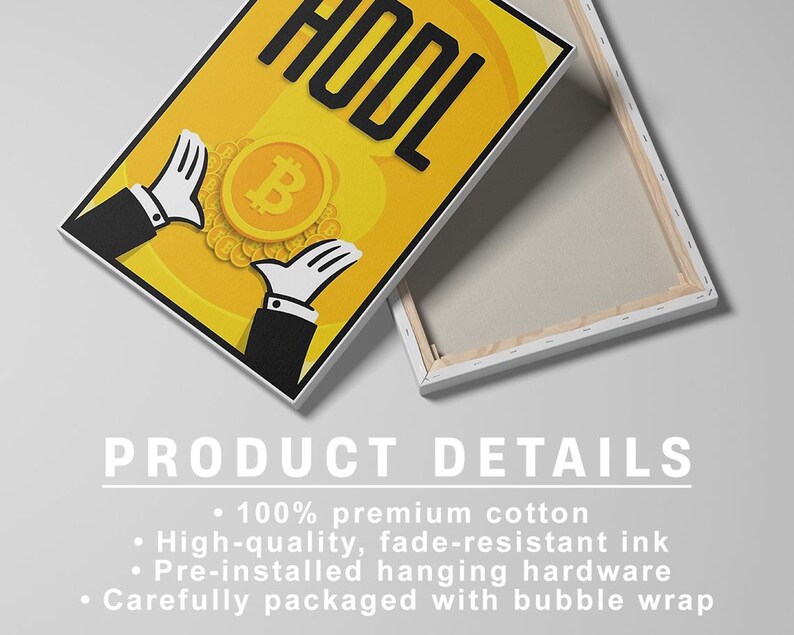 Hodl Poster Bitcoin Wall Art for Crypto Trader Office Decor ...