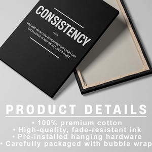 Consistency Poster Minimalist Office Prints Inspirational Sayings ...