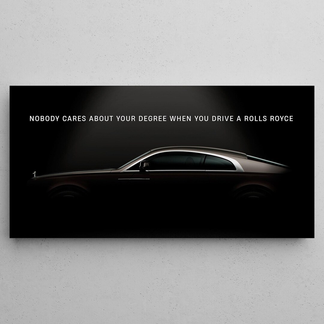 Rolls Royce Poster Inspirational Quote Wall Art for Home Office Decor ...