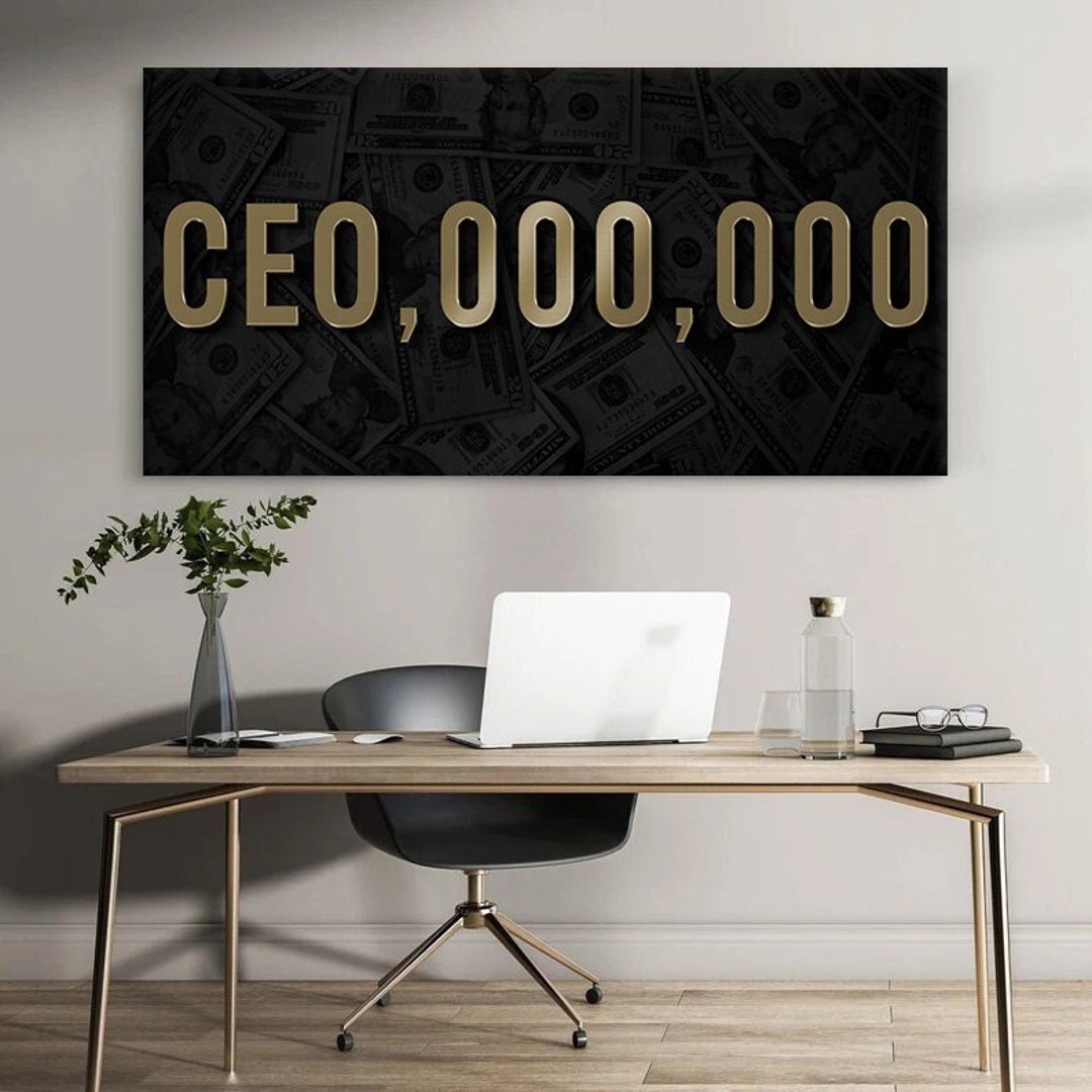 CEO Poster Motivational Wall Art for Office Decor Landcape Canvas Gifts ...