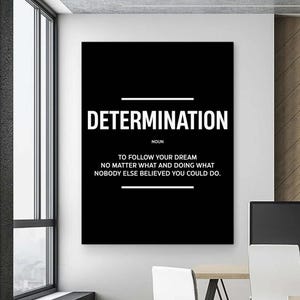 Determination Poster Motivational Definition Prints for Home Office ...