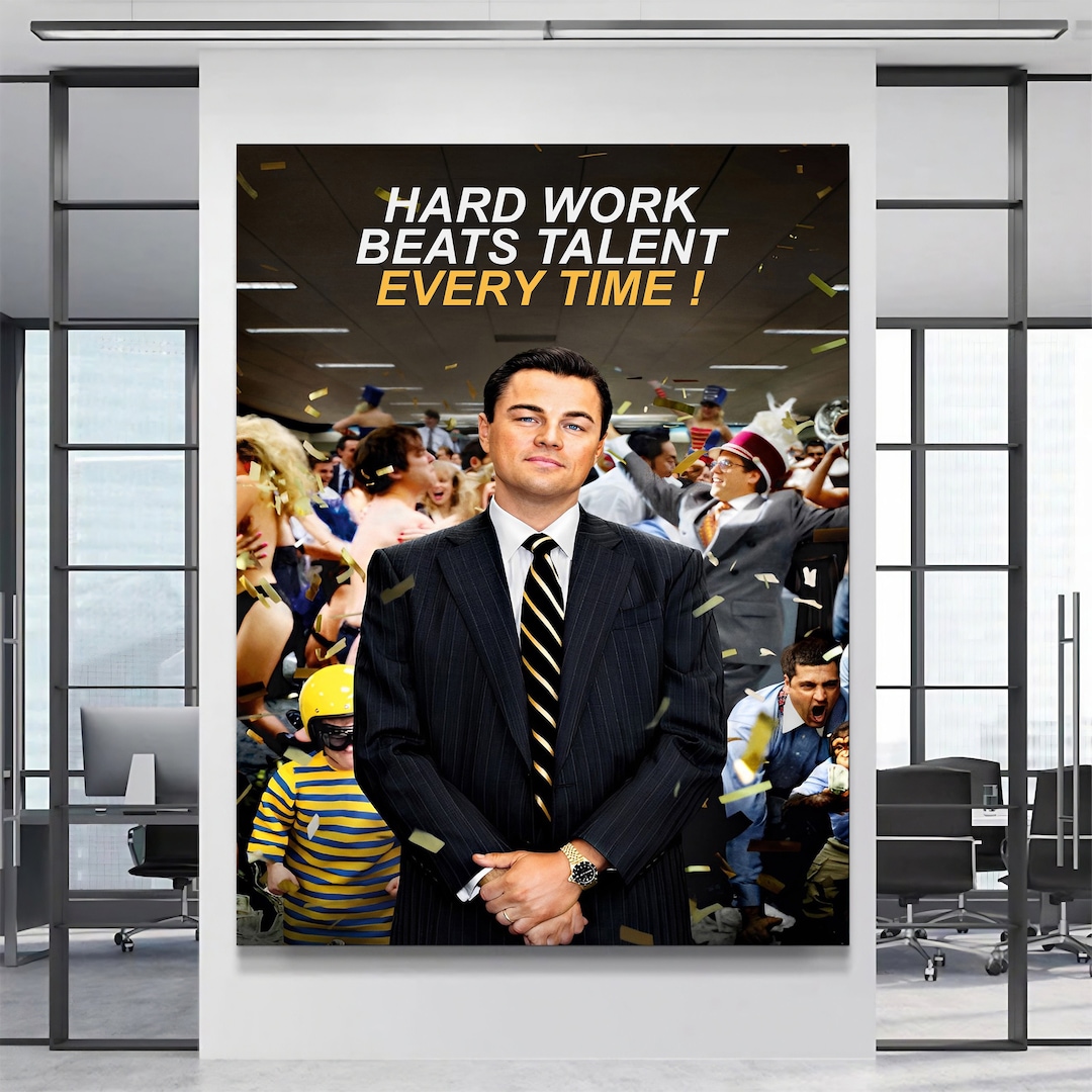 Hard Work Beats Talent Quotes Motivational Wall Art for Office Decor ...