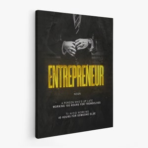 Entrepreneur Wall Art Motivational Canvas CEO Office Wall Decor ...