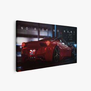 No Risk No Rari Poster Motivational Cars Wall Art for Workplace Decor ...