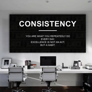 Consistency Wall Art Definition Print Motivational Wall Art Home Office ...