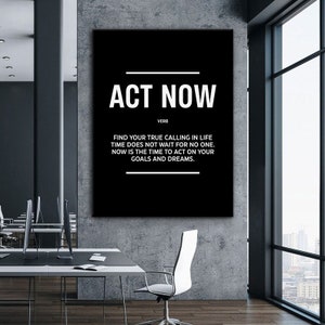 Motivational Quotes Wall Art for Office Decor Success Canvas Gifts for ...