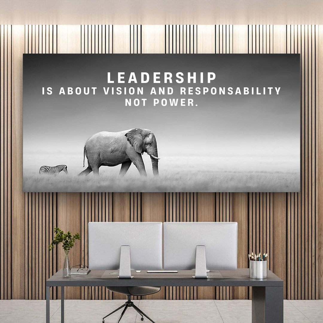 Leadership Wall Art Inspirational Quotes Canvas for Office Wall Art ...