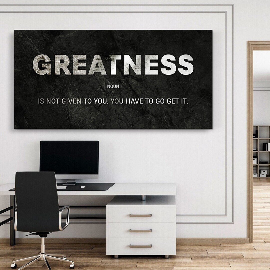 Greatness Definition Print Motivational Wall Art for Office Decor ...