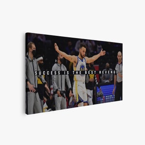 Steph Curry Wall Art Success Quotes Poster for Office Decor Basketball ...