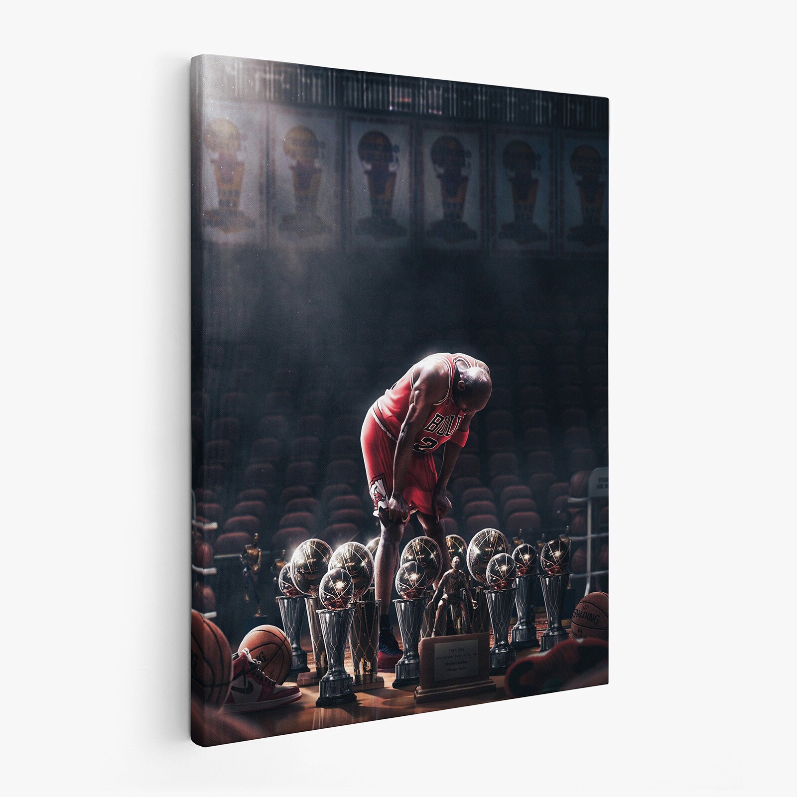 Michael Jordan Trophies Wall Art Poster