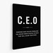 CEO Wall Art for Office Decor Entrepreneurial Canvas Gifts for ...
