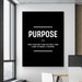 Purpose Definition Poster Inspirational Canvas for Office Wall Art ...