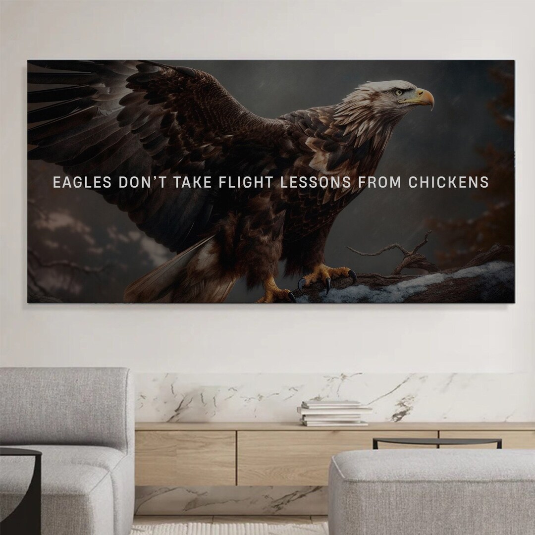 Eagles Wall Art Inspirational Canvas for Office Decor Motivational ...