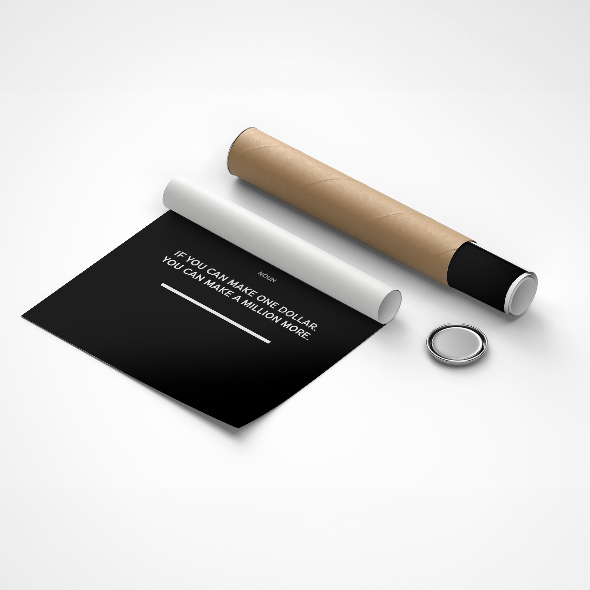 Million Dollars Poster Motivational Definition Canvas for Office Wall ...