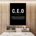 CEO Wall Art Office Definition Prints Inspirational Canvas Entrepreneur ...