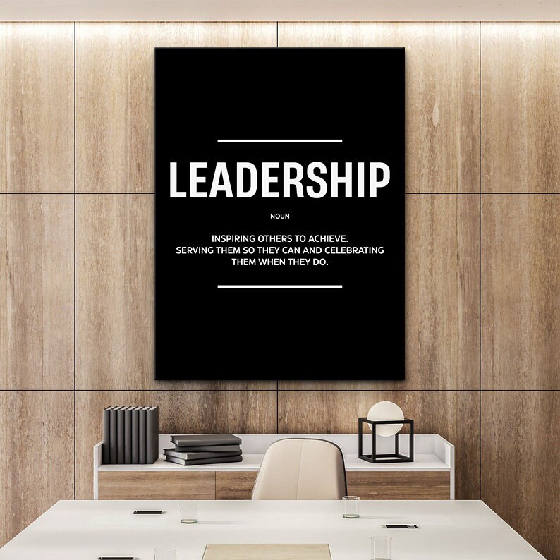 Leadership Quotes Wall Art for Office Framed Prints Leader Gifts ...