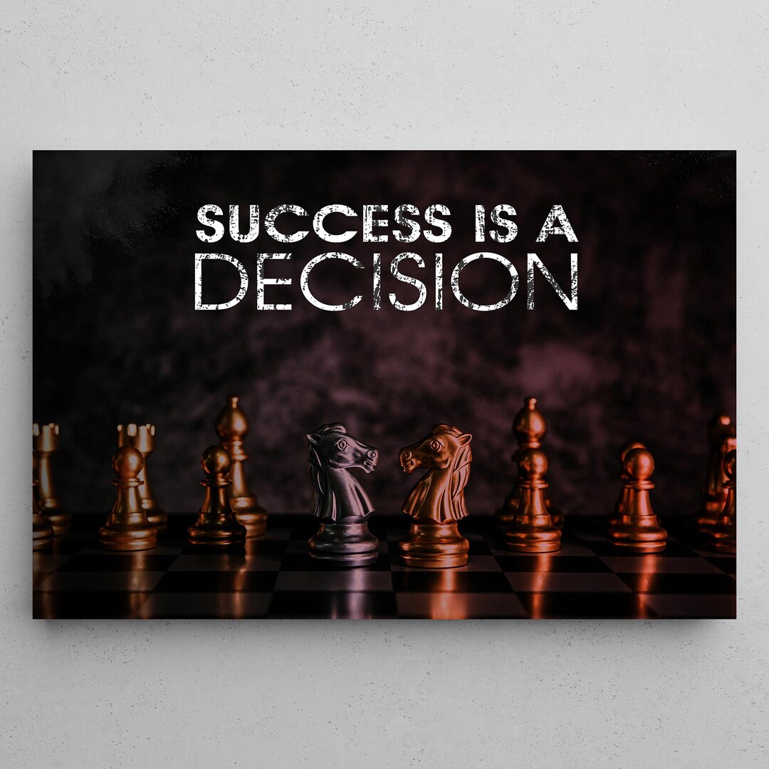 Success Wall Art Motivational Chess Canvas Prints for Office Wall Decor ...