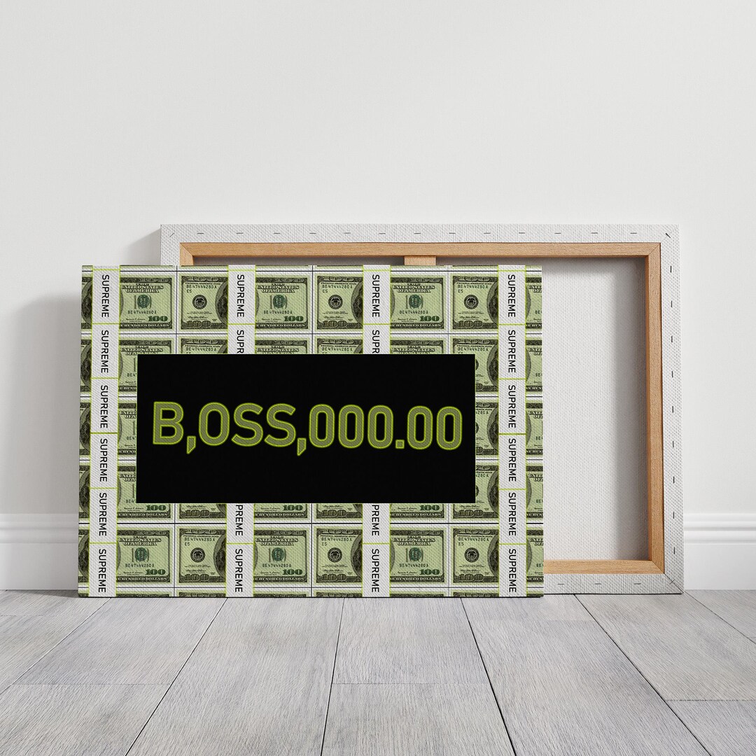 Boss Wall Art Money Motivational Canvas Prints for Office Decor ...