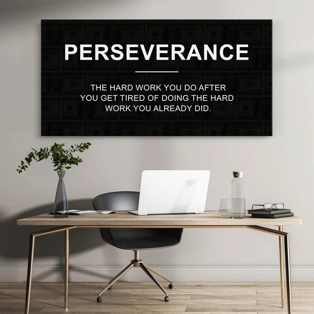 Perseverance Definition Print Modern Home Office Decor Motivational ...
