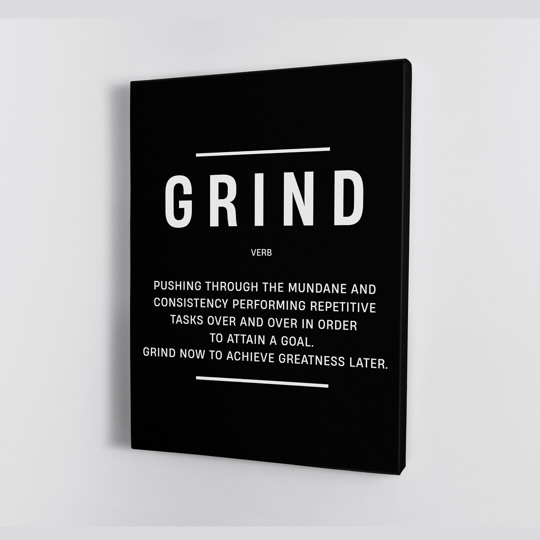 Motivational Grind Poster Inspiring Entrepreneur Office Wall Art for ...