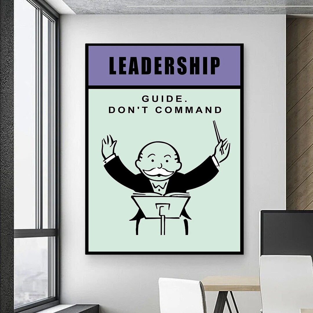 Leadership Wall Art Modern Office Wall Decor Leader Canvas ...