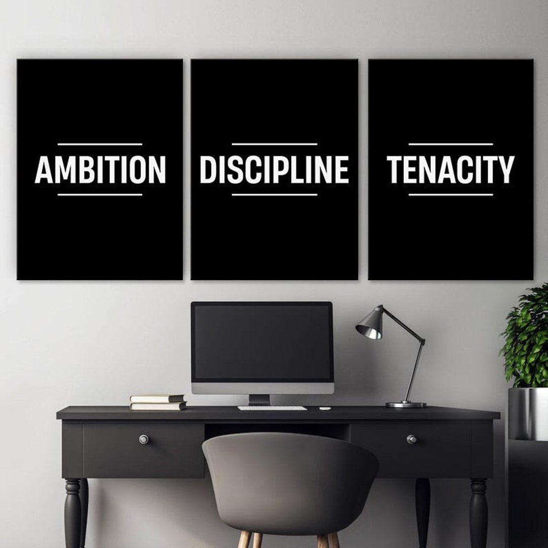 3 Pieces Motivational Wall Art for Office Decor Entrepreneur Success ...