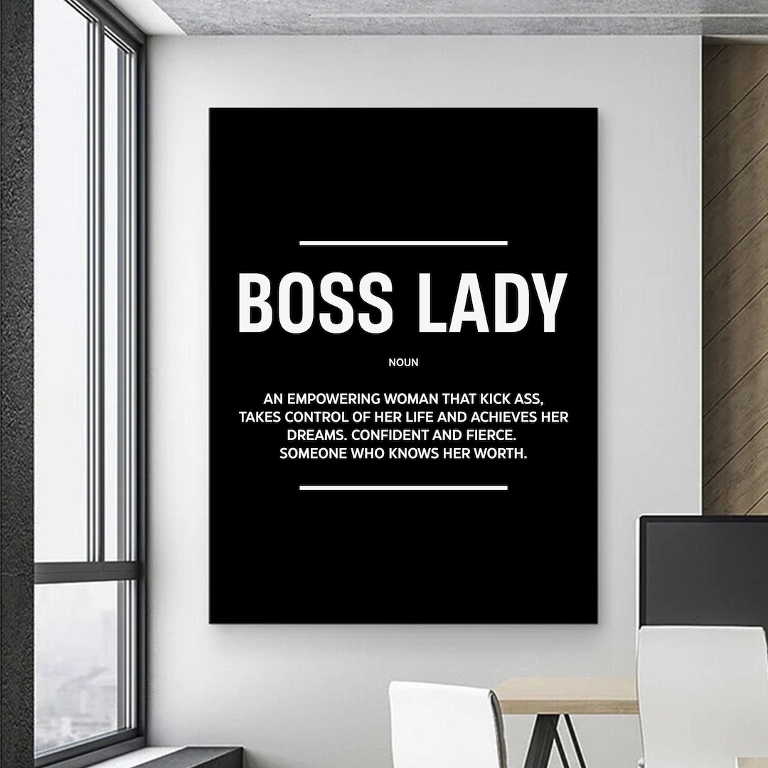 Boss Lady Inspirational Wall Art for Woman Entrepreneur Gifts Modern ...
