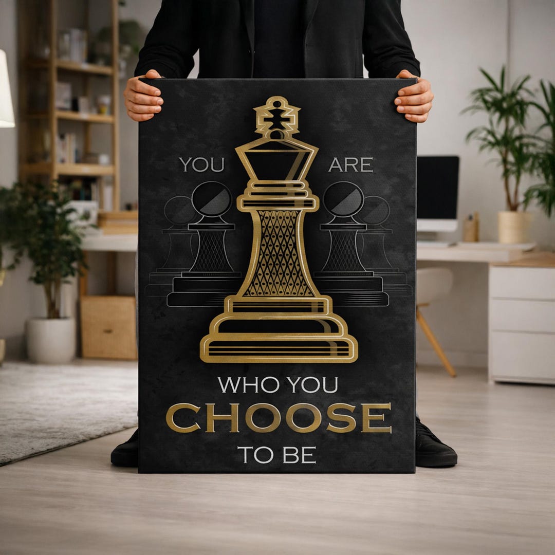 Chess King Canvas Inspirational Quotes Wall Art for Office Decor ...