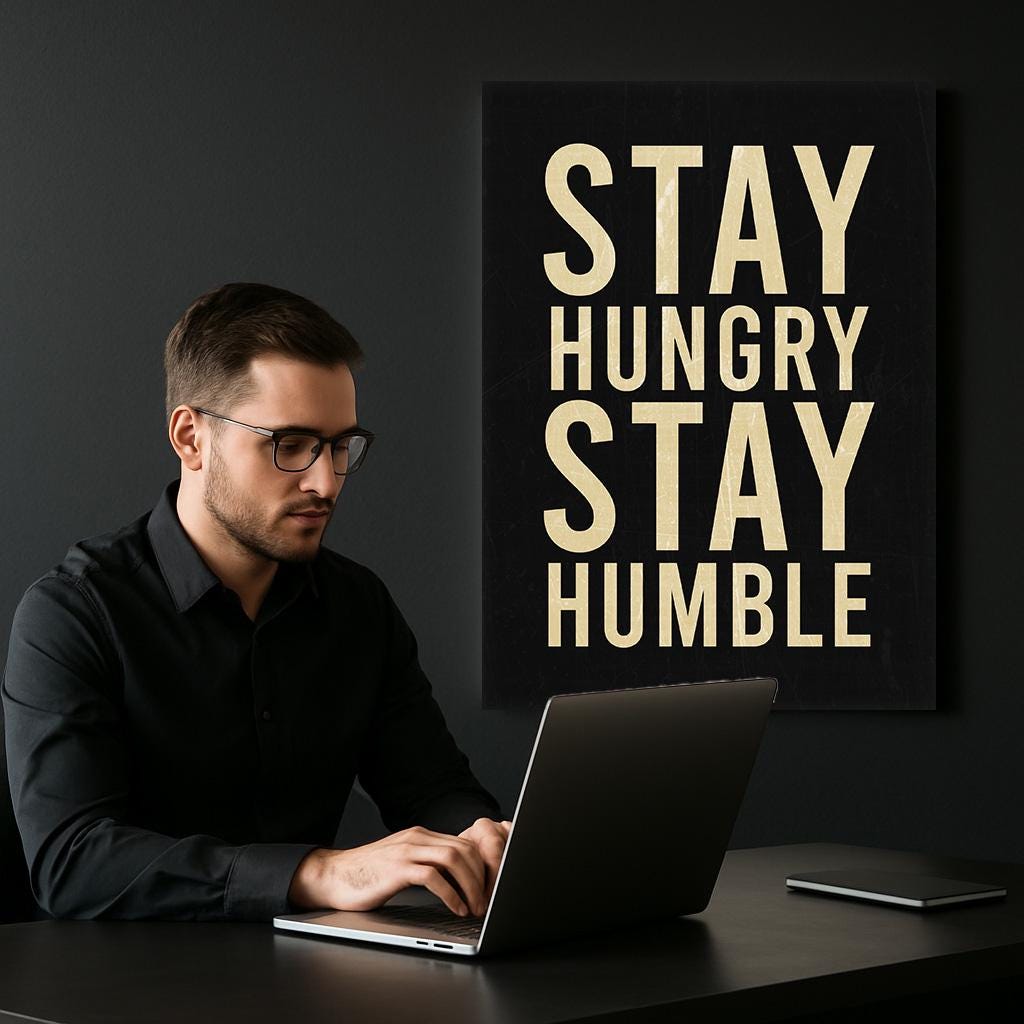 Stay Hungry Poster Motivational Canvas for Office Decor Stay Humble ...