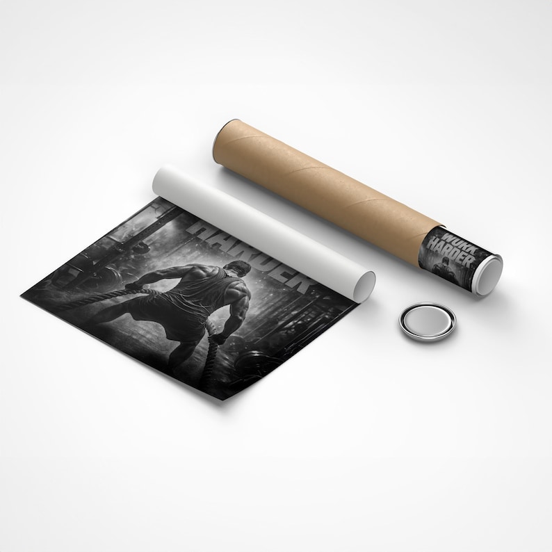 Nobody Cares Work Harder Motivational Canvas for Home Gym Wall Art ...
