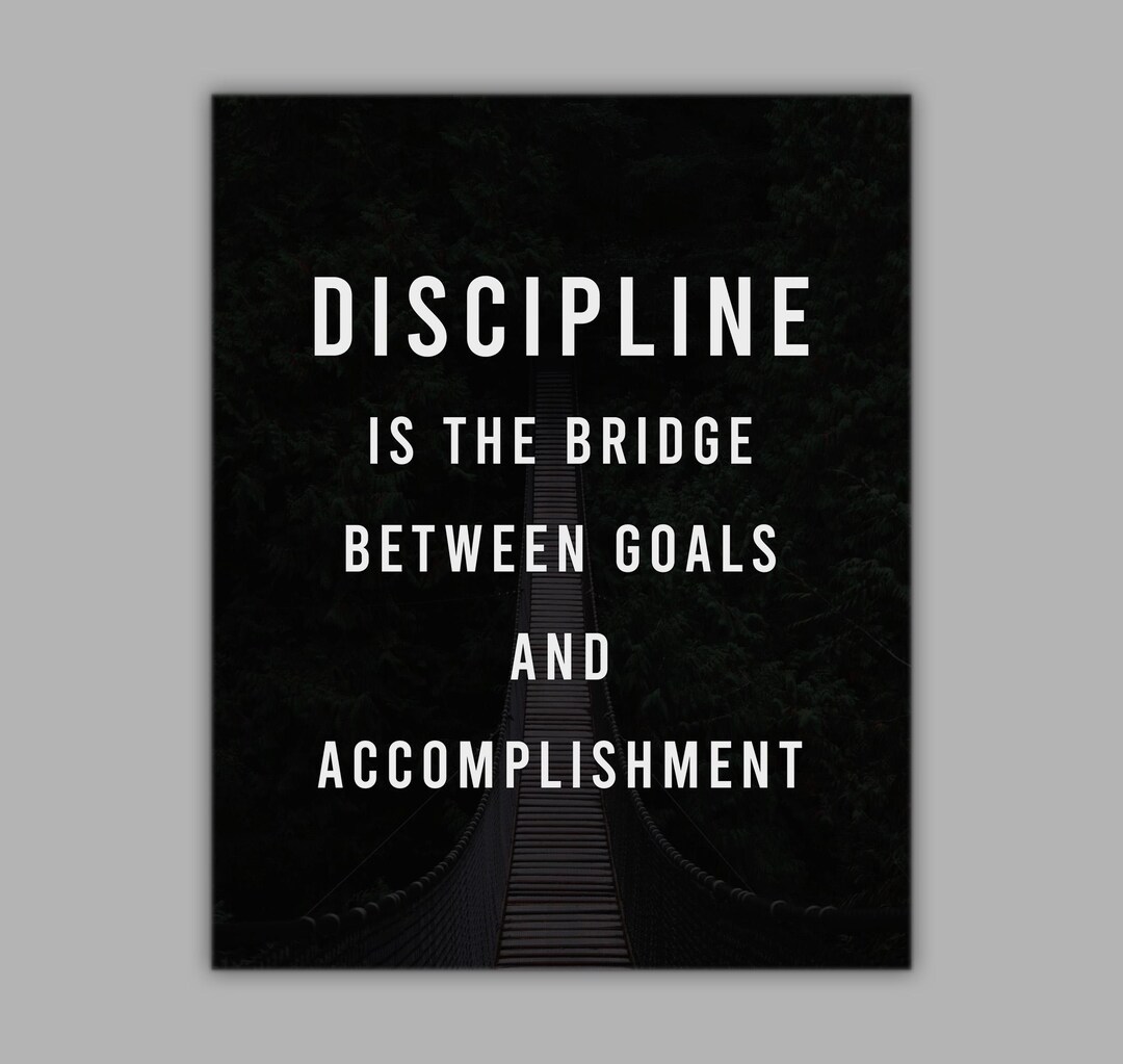 Inspirational Discipline Poster Success Quotes Canvas Prints for ...