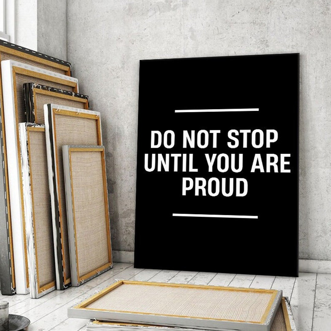 Do Not Stop Entrepreneur Wall Art Motivational Quote for Home Office ...