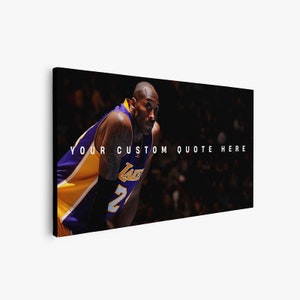 Custom Quotes Kobe Bryant Poster Basketball Wall Art Boys Dorm Room ...
