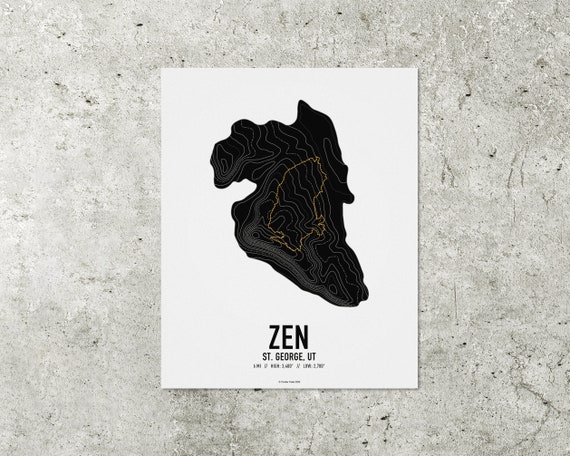 Zen Trail St. George UT MTB Trail Map Printable | Etsy