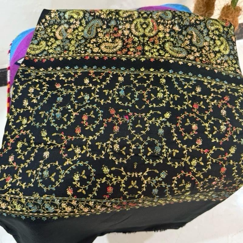 Hand Embroidered Pashmina Shawl, Floral Print (45/90 Inches) - Etsy