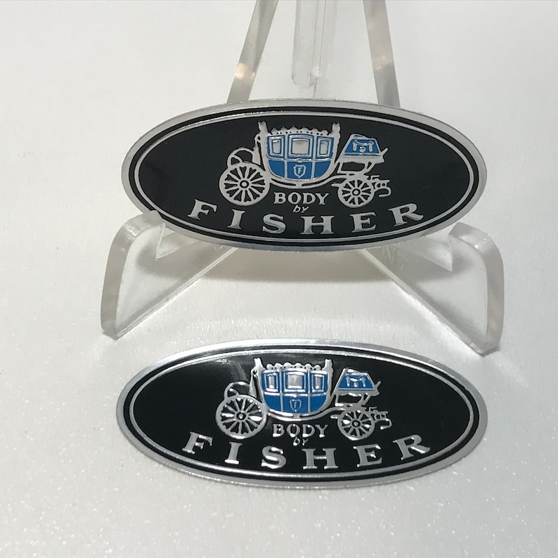 Vintage Car Body by Fisher Aluminum Door Sill Scuff Step Plate Emblem ...